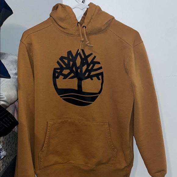 Timberland | Sweaters | Timberland Brown Hoodie With Relaxed Fit And ...